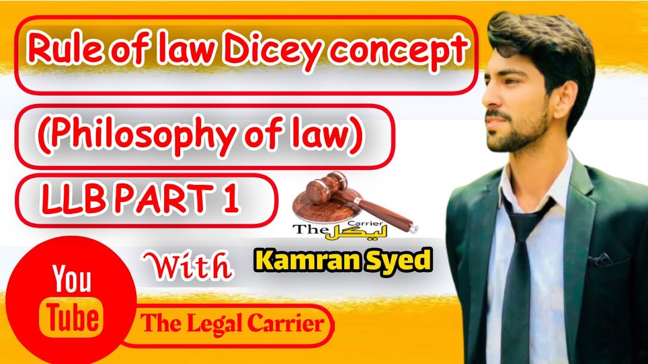 Dicey Concept of Rule of Law (Philosophy of law) - YouTube
