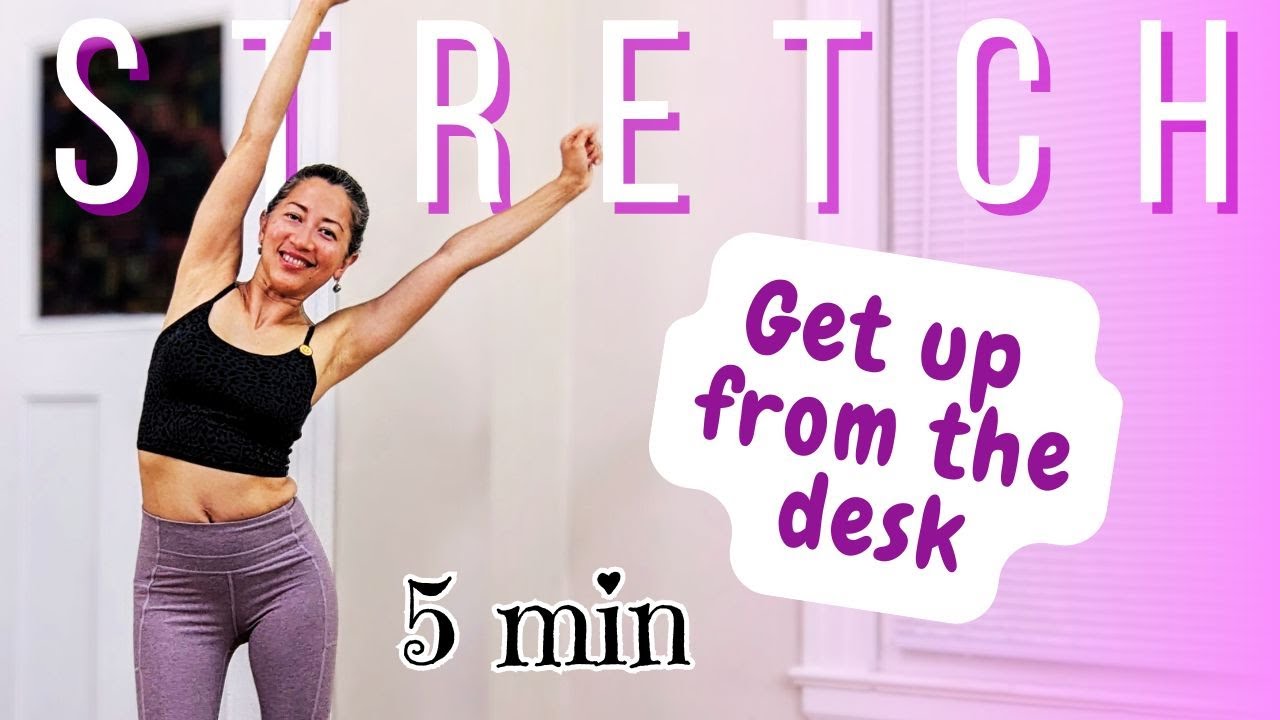 Stuck at Your Desk? Stand and Stretch with This Quick Routine - YouTube