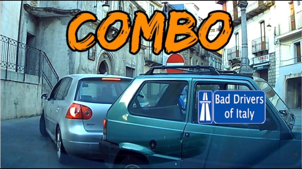 BAD DRIVERS OF ITALY dashcam compilation 15.12 - COMBO - YouTube