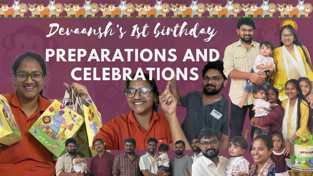 Devaansh 1st birthday preparations and celebrations || vlog || birthday ...
