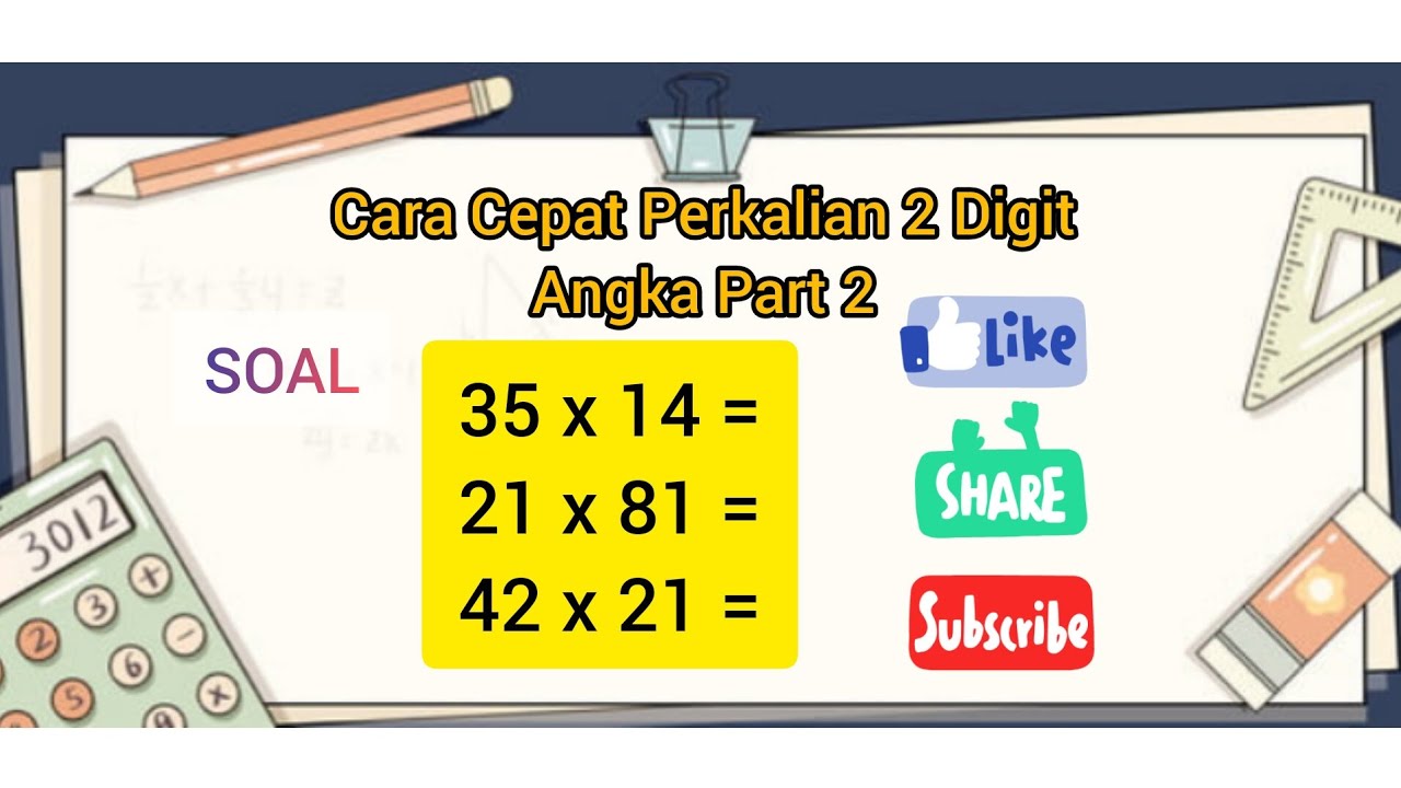 Cara Cepat Perkalian 2 Digit Angka #part2 #caracepat #caramudah - YouTube