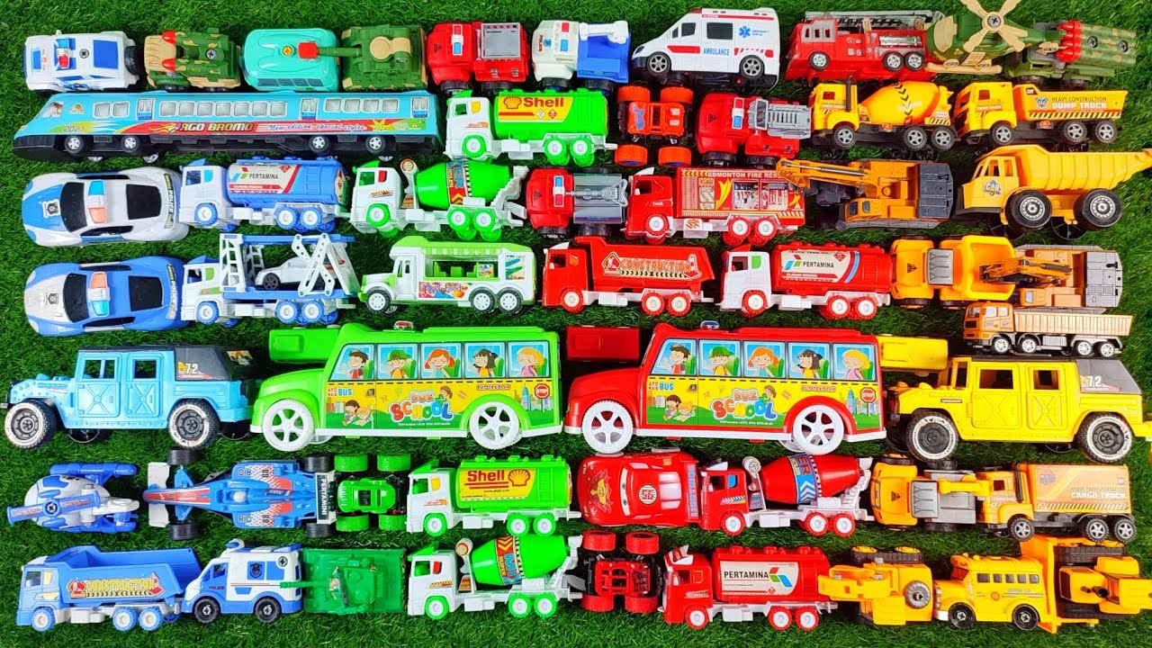 Mobil Truk Molen, Mobil Polisi, Truk Monster, Bus Sekolah, Truk Derek ...