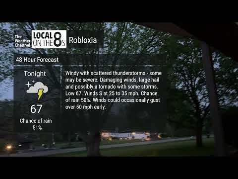 Roblox Local Forecast - Strong Thunderstorms - YouTube