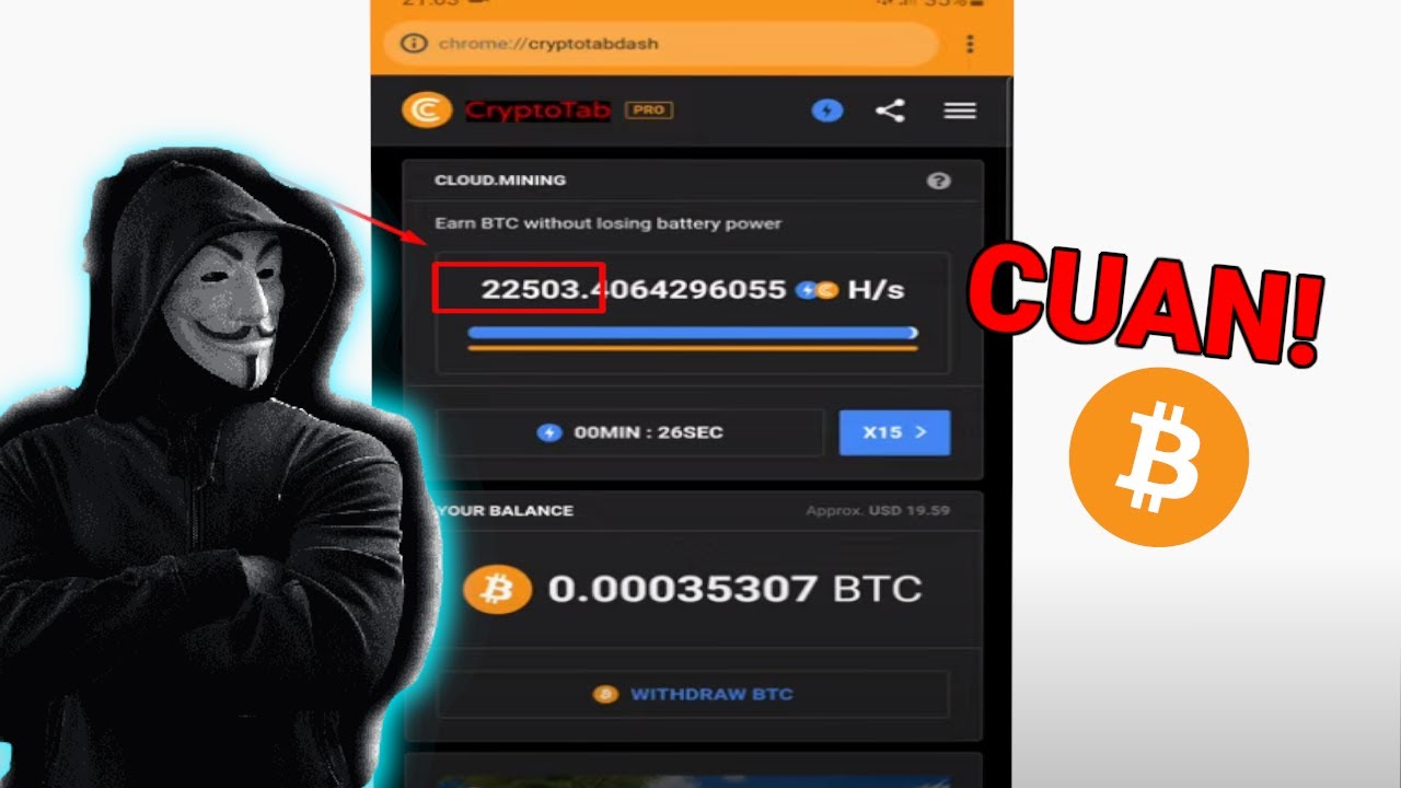 Cara Yang Benar Mempercepat h/s Mining BTC Di Cryptotab - YouTube