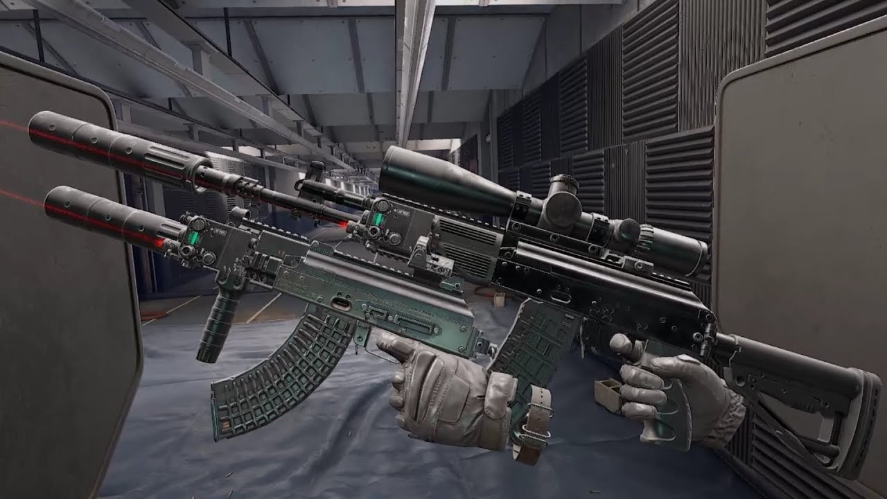 AK-12 with Underbarrel AK Draco in Pavlov VR - YouTube