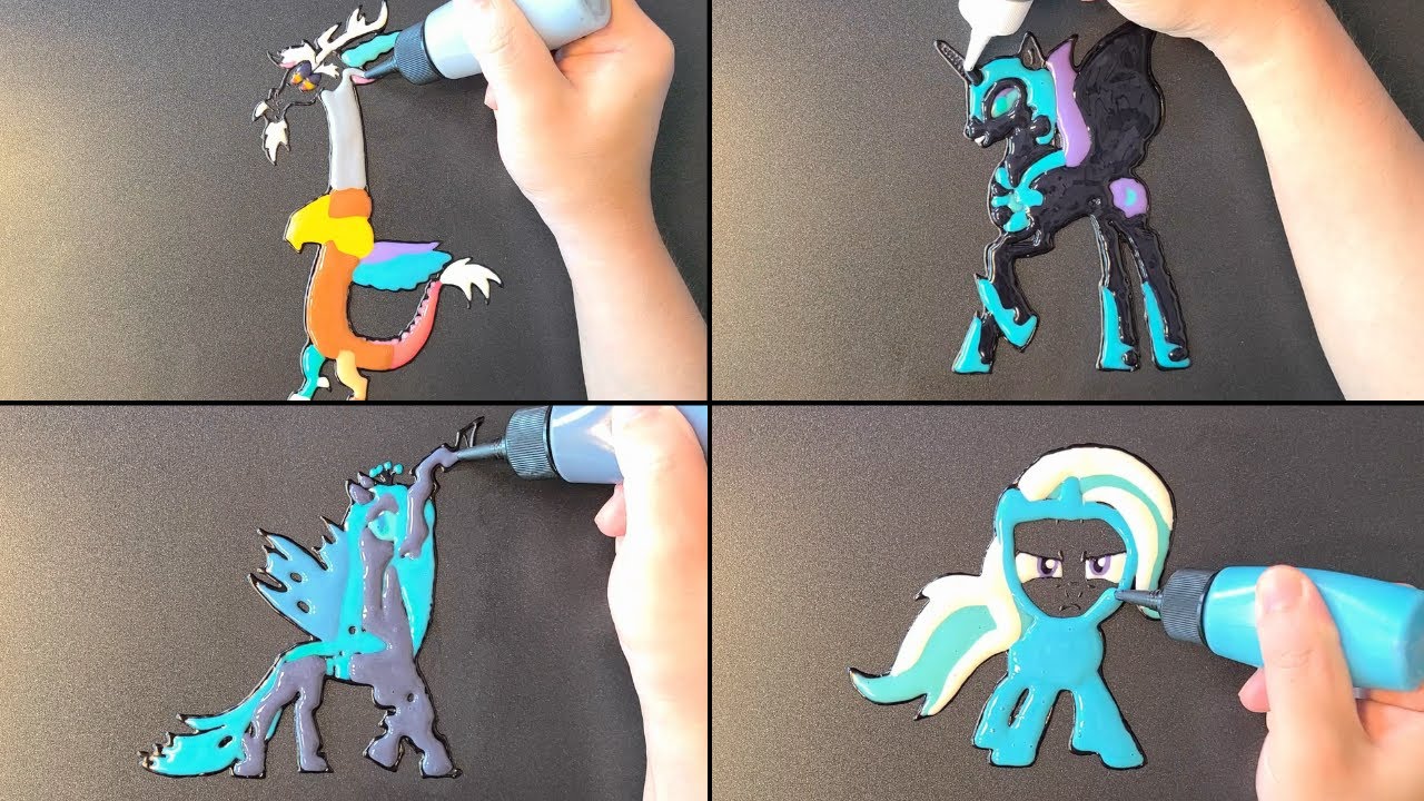 MLP) Villains Pancake Art - Discord, Nightmare Moon, Queen Chrysalis ...