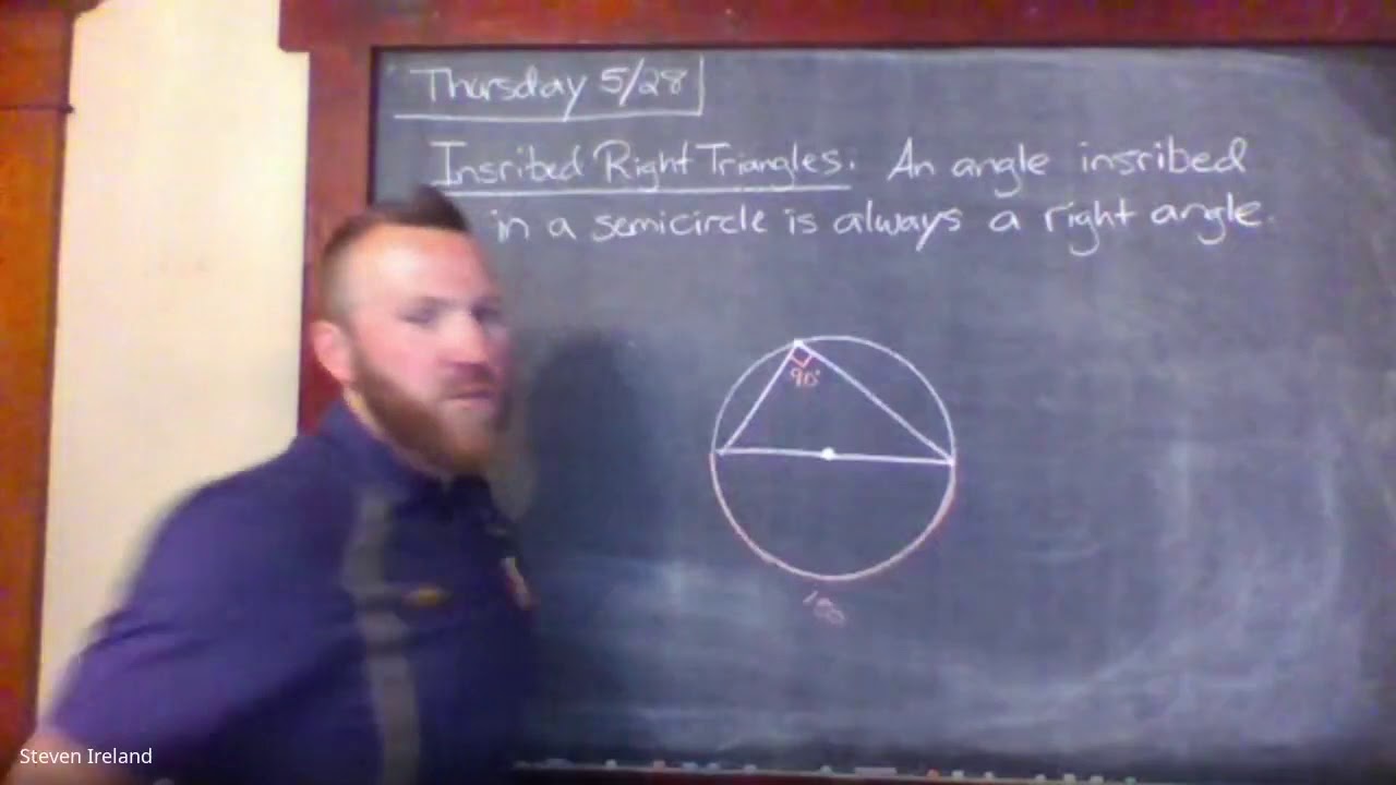 Properties of Inscribed Right Triangles - 5/28 - YouTube