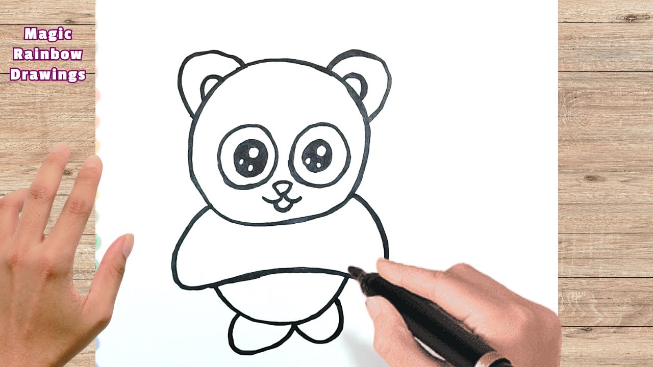 How To Draw A Panda 🐼 Drawing And Coloring A Cute Rainbow Panda 🐼🌈 ...