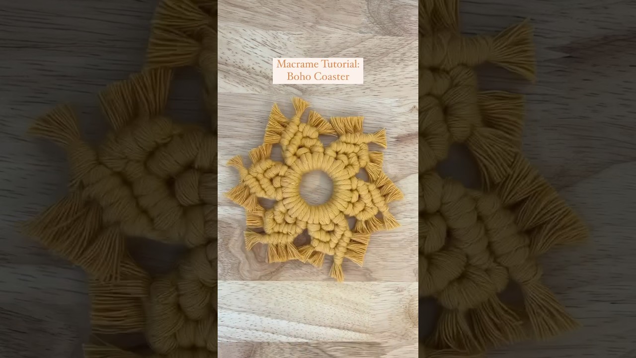 Macrame tutorial: how to make coasters #macrametutorial #macrame # ...