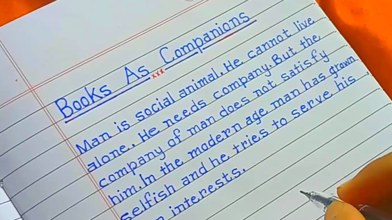 Books As Companions Essay in English//Essay on Books As Companions in ...