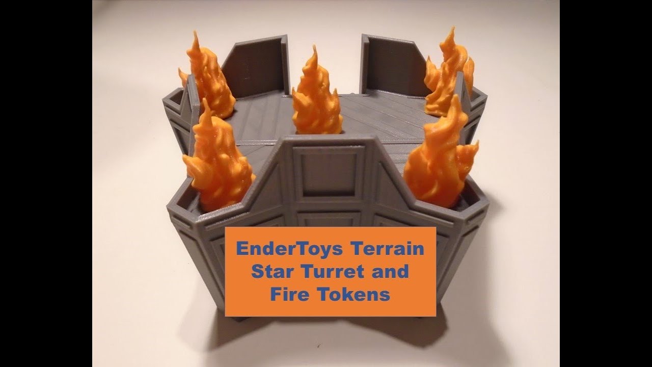 EnderToys Terrain - Star Turret and Fire Tokens - YouTube