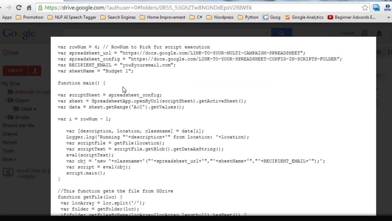 Multi campaign Budget Management Script How To - YouTube