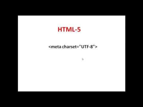 html 5 meta charset - YouTube