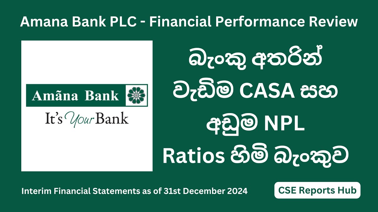 Amana Bank (ABL.N) 2024 Year Financial Performance | 2024 Q4 Report Analysis | CSE Reports Hub ...