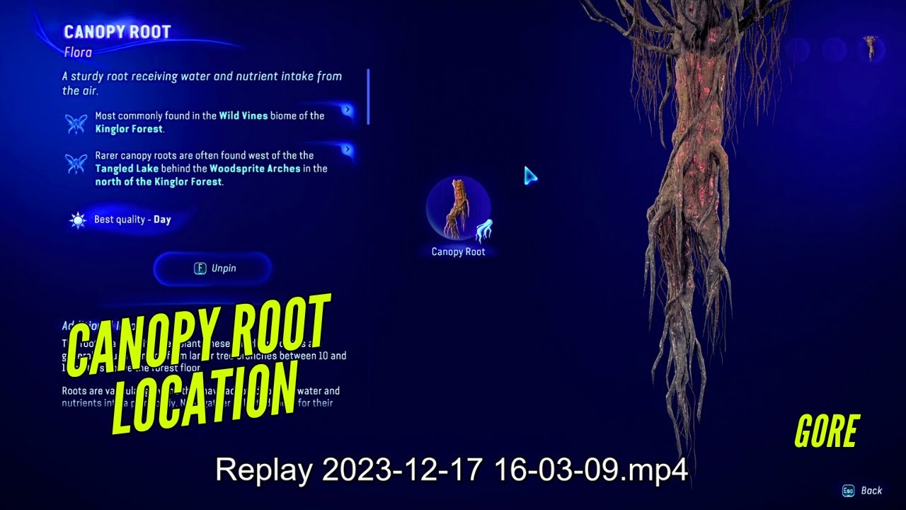 Where to find Canopy Root Avatar Frontiers of Pandora - YouTube