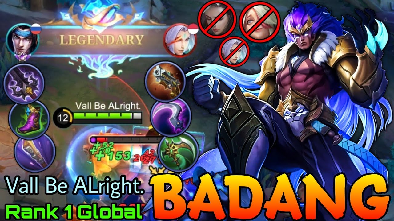 Legendary Punch Badang 80% Win Rate - Top 1 Global Badang by Vall Be ALright. - Mobile Legends ...