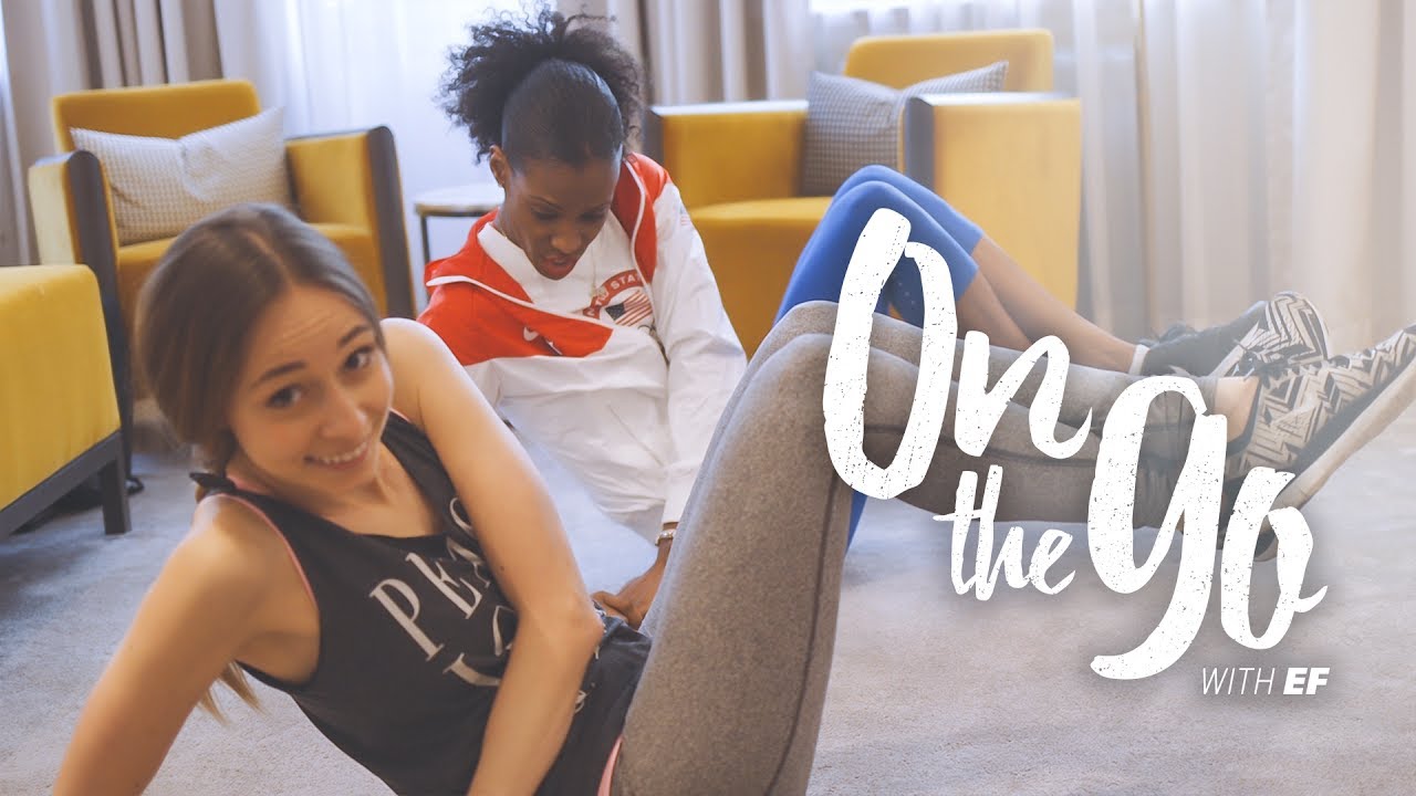 Maria works out with Olympic Gold medalist DeeDee Trotter – On the go ...