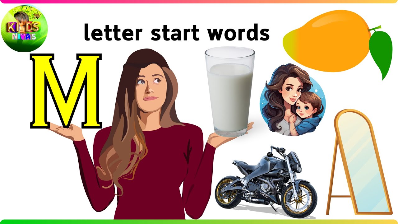 WORDS THAT START WITH LETTER Mm | 'm' Words | Phonics | Initial Sounds ...