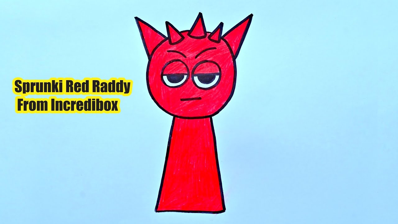 How To Draw A Sprunki Red Raddy From Incredibox - YouTube