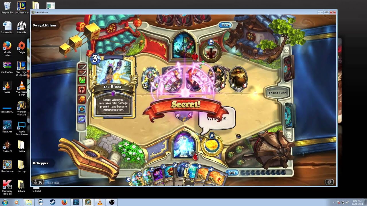 Hearthstone: Mech Mage - Infinite Fire balls - YouTube