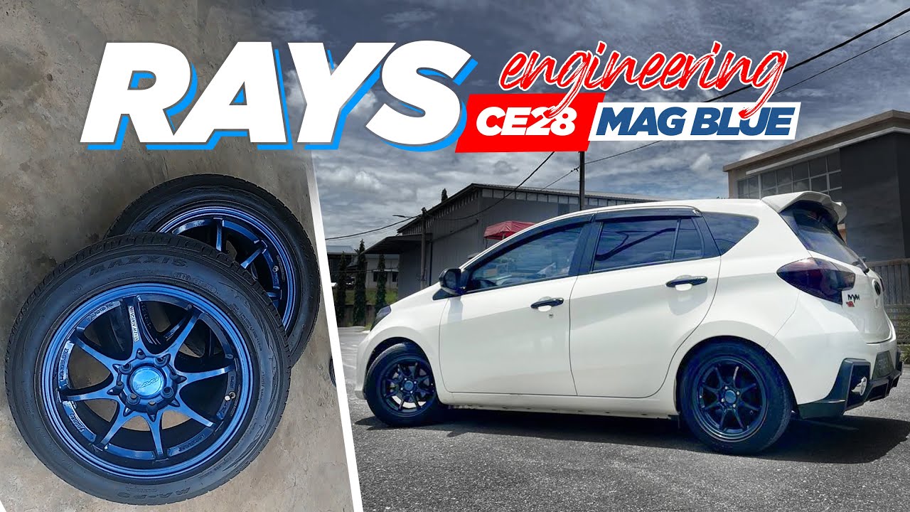 Rays Engineering CE28 MAG BLUE masuk Myvi 1.3X | Myvi2018 | Daihatsu ...
