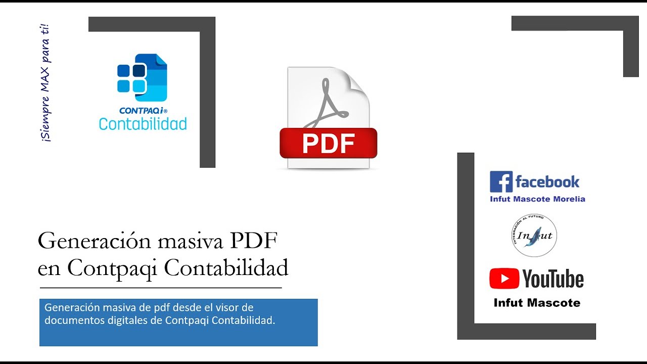 Generación masiva de PDF en Contpaqi Contabilidad - YouTube