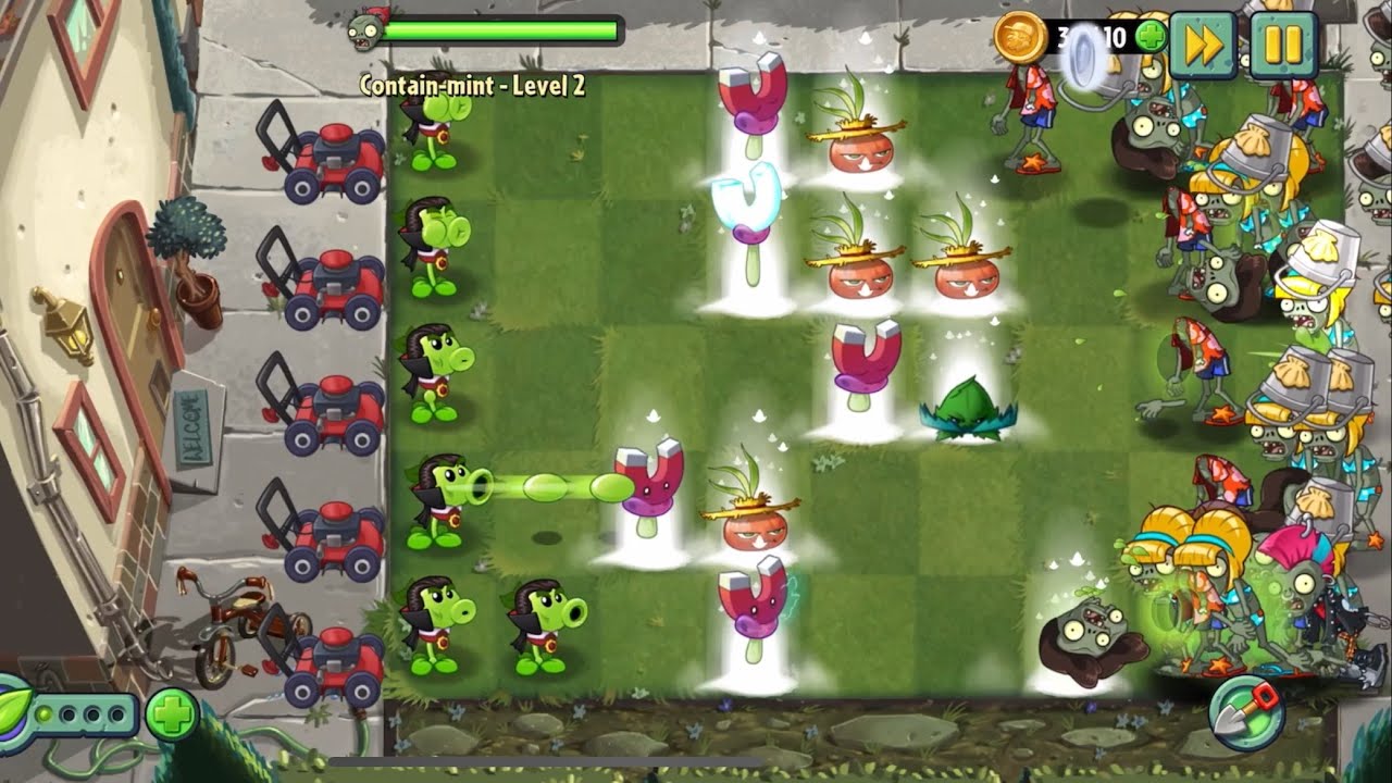 Plants vs Zombies2 Contain-mint level2 - YouTube