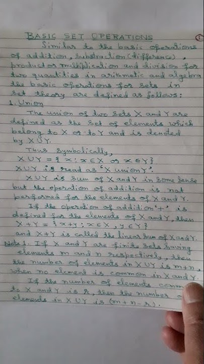 Basic Set Operations - YouTube