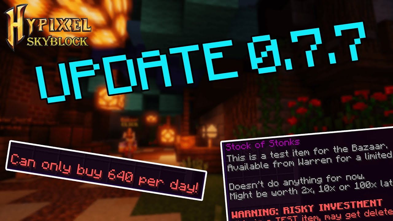 Hypixel SkyBlock Update 0.7.7 Bazaar und Mehr | Deutsch - YouTube