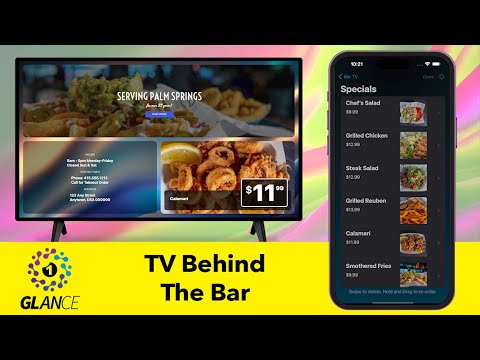 1Glance.App Building a TV Screen for Behind the Bar - YouTube