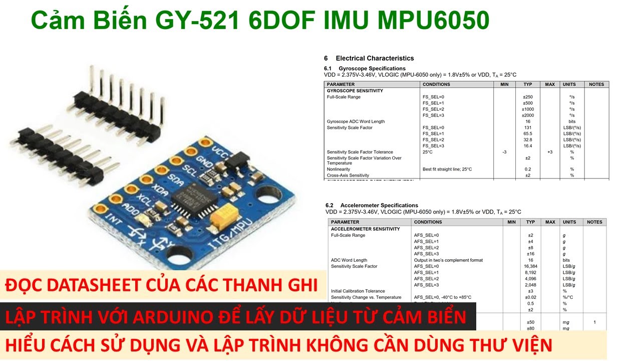 Hướng dẫn chi tiết MPU6050. Phần 1(Đọc Datasheet) - YouTube