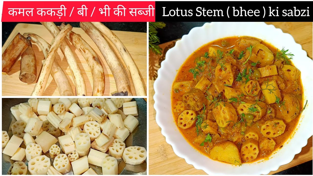 सर्दी के मौसम का मज़ा लीजिये कमल ककड़ी की सब्जी के साथ /( भी / बी की ...