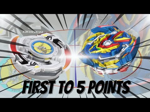 BEYBLADE BURST BATTLE - Sword Valtryek Vs Driger-S | [5 Point Battle ...