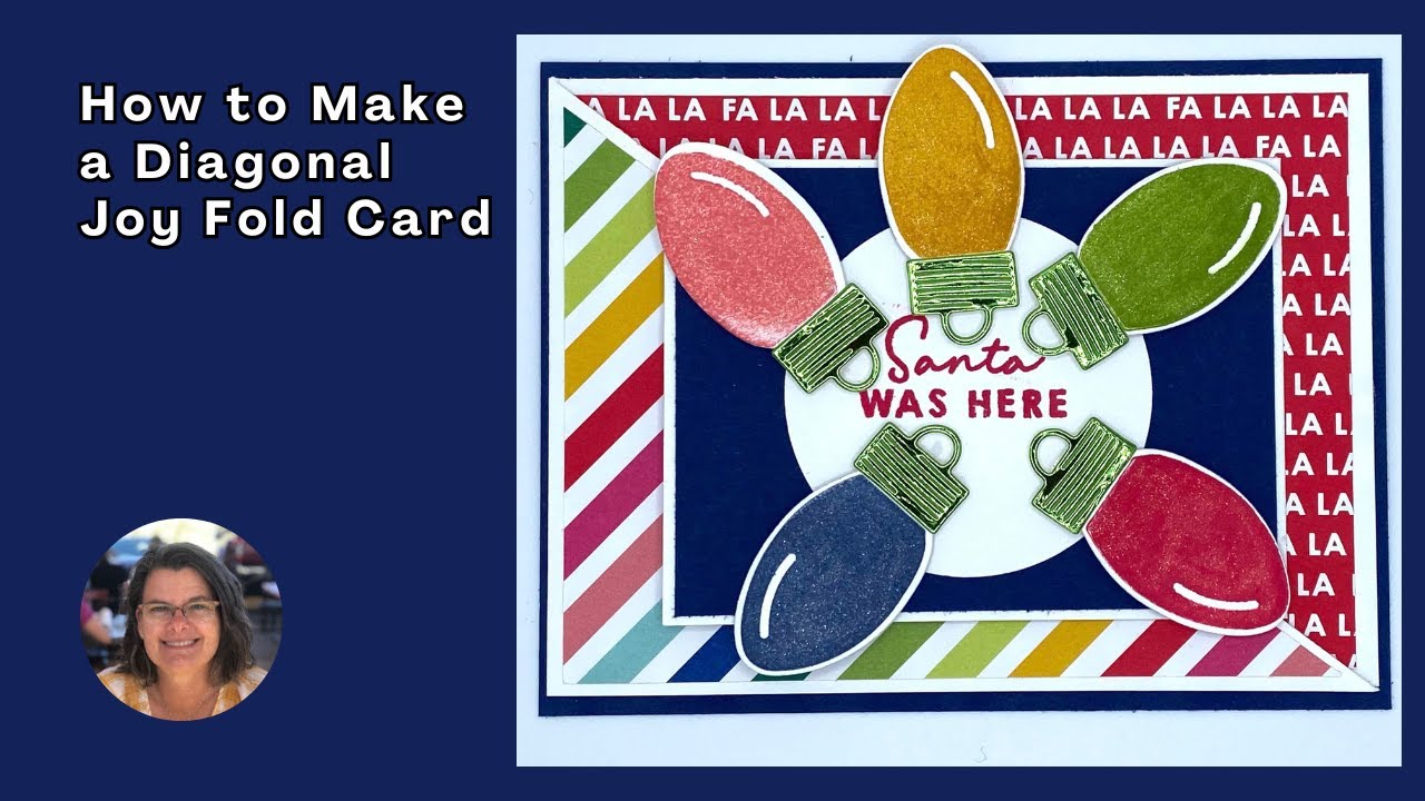 How to make a Diagonal Joy Fold Card...so much joy! - YouTube