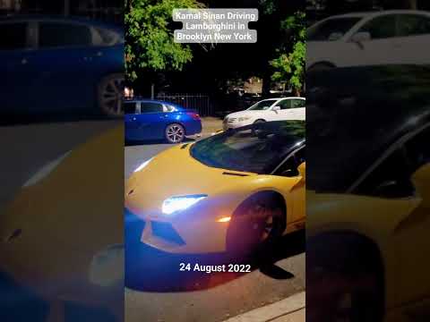 Kamal Sinan Driving Lamborghini in New York city August 2022