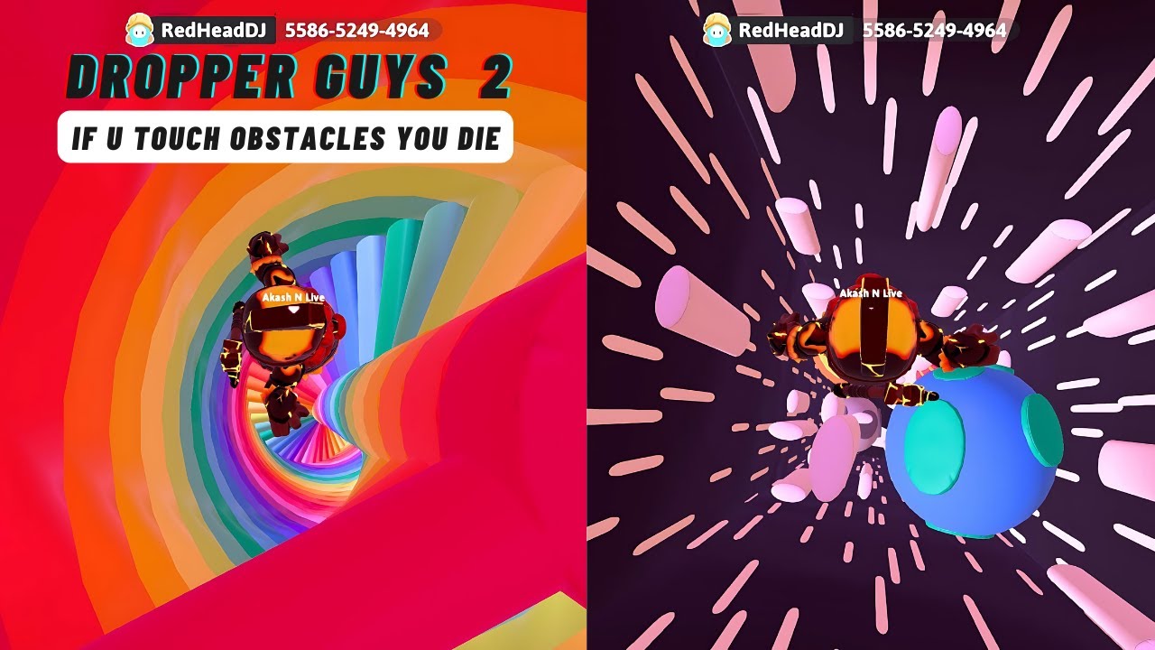 DROPPER GUYS 2 || FALL GUYS IF U TOUCH OBSCTALCES YOU DIE CREATIVE MAP ...