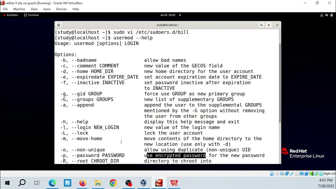 Linux: Create a sudo configuration to let user manage properties and pass, excluding root ...