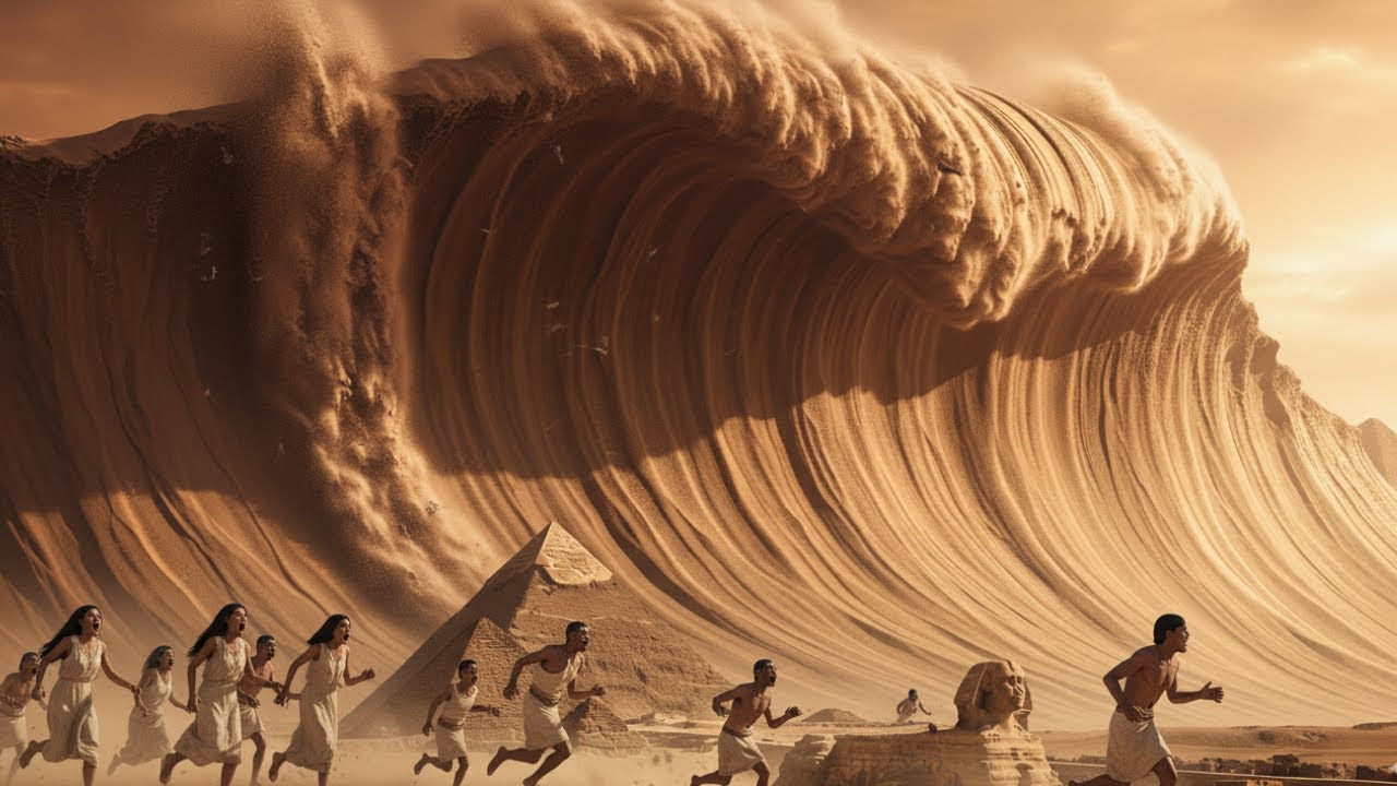 Disaster Movie: Mega Sand Tsunami Strikes Egypt, Burying the Pyramids ...