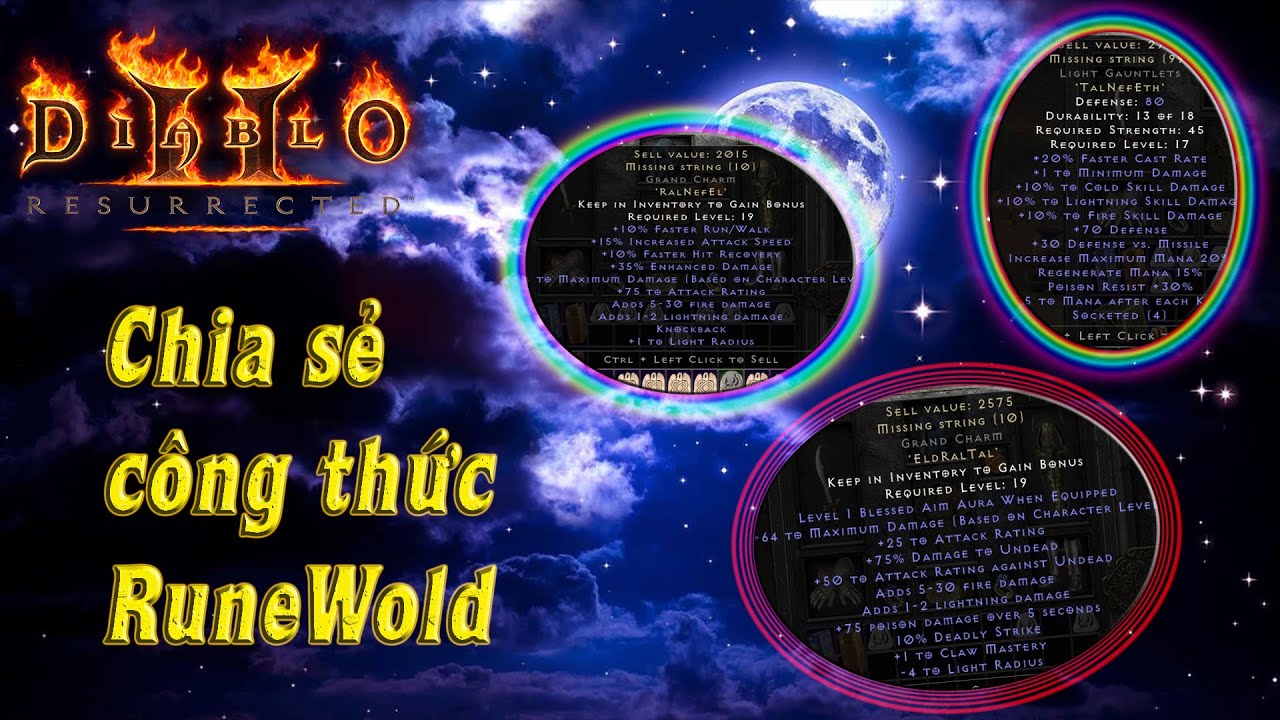 Diablo II Resurrected : Chia sẻ các công thức RuneWorld - P2 - Share ...