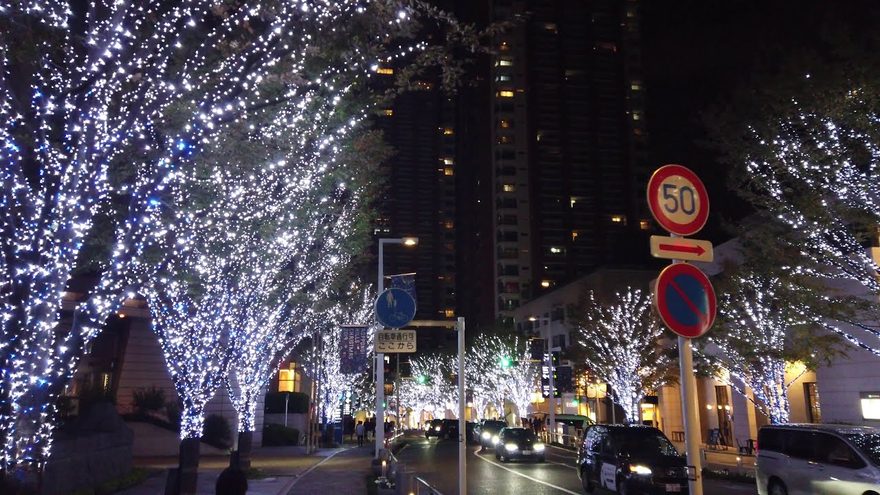 4K Walk - Keyaki-Zaka, Tokyo "Roppongi Hills Christmas" - YouTube