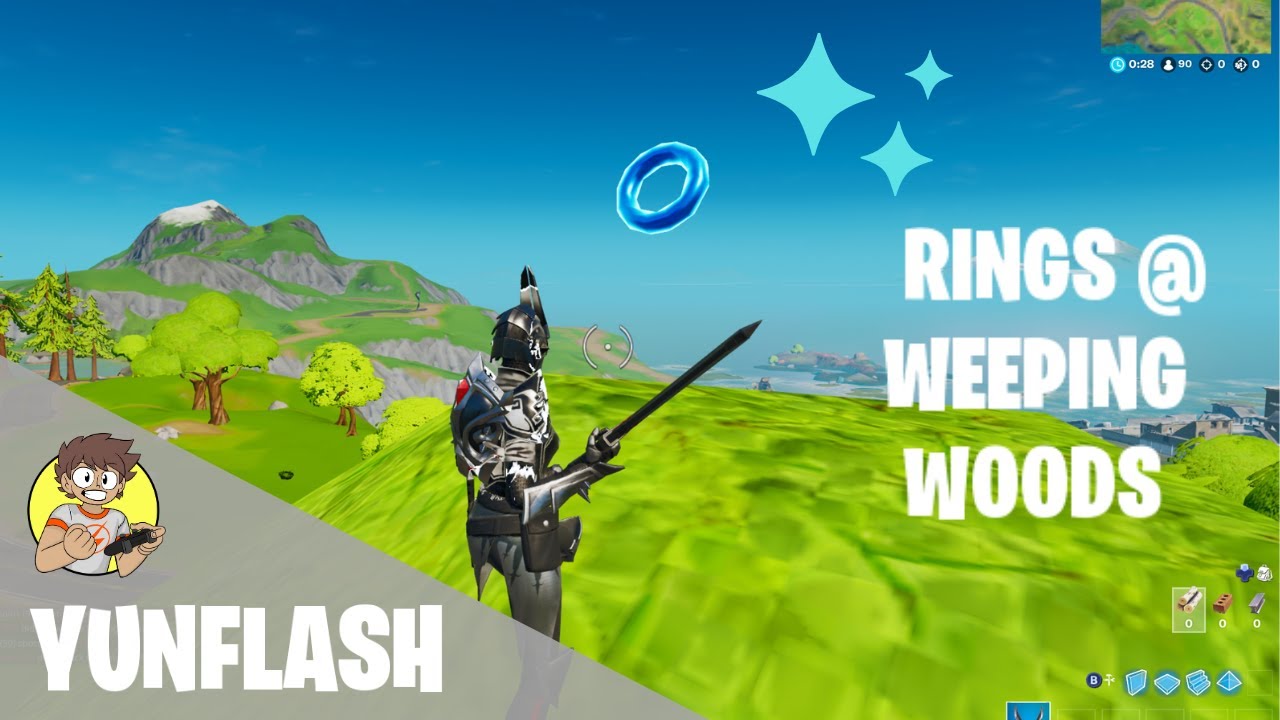 Collect floating rings at Weeping Woods - Fortnite challenge week 7 ...