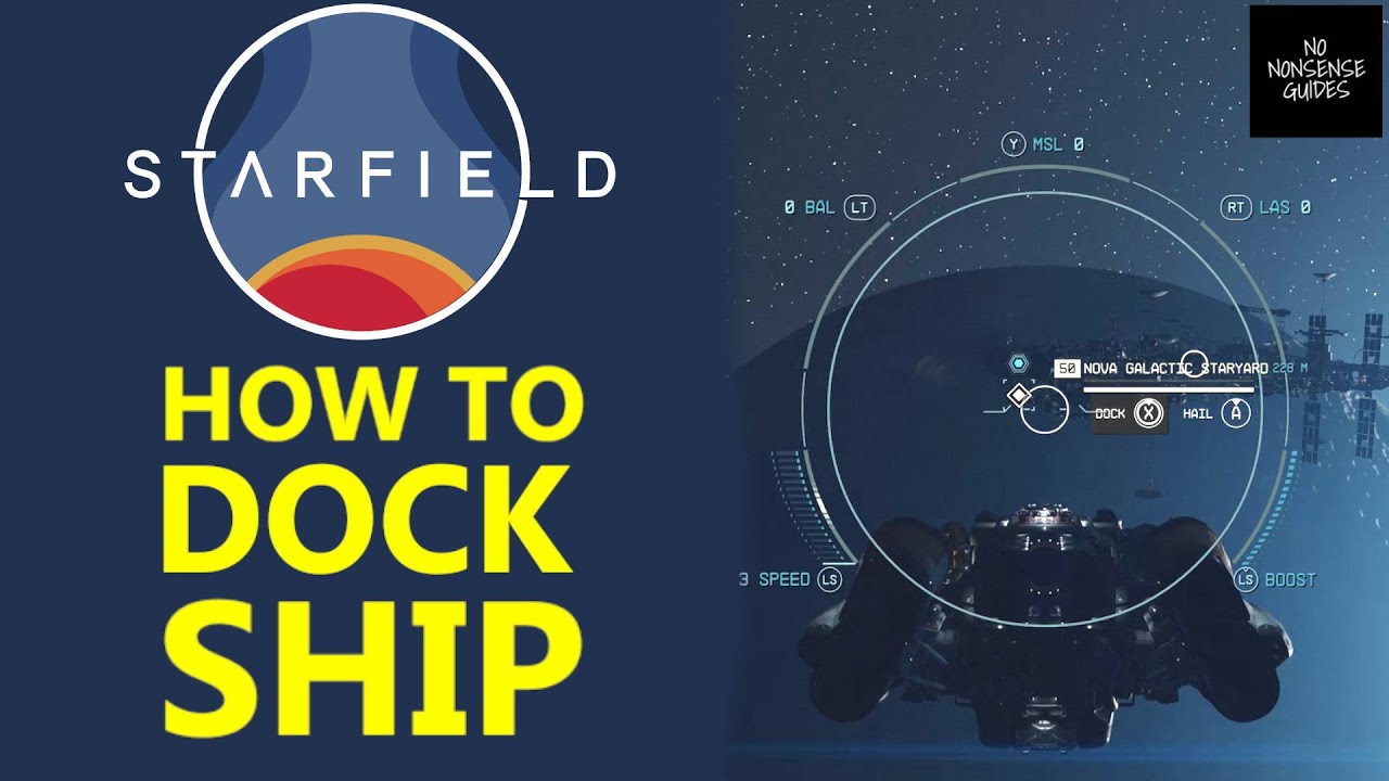 Starfield Docking - How to Dock Ship & Board - YouTube