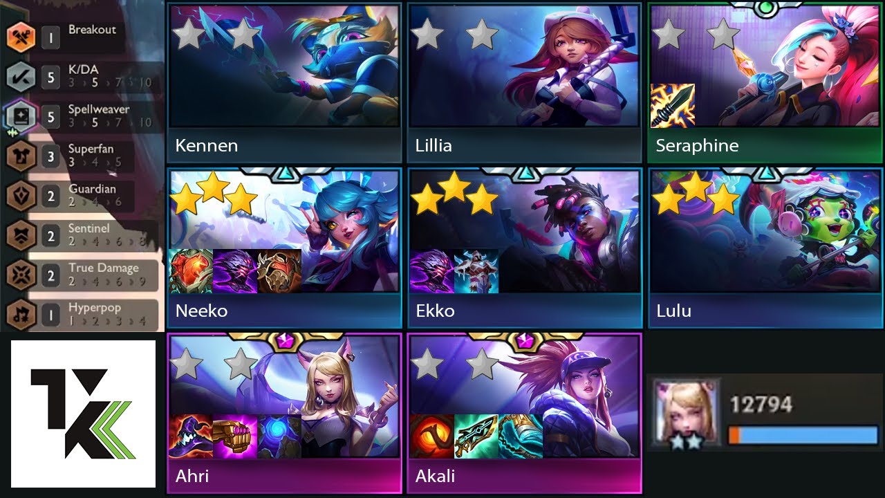 5 KDA, 5 SPELLWEAVER, 3 SUPERFAN FAST 8!! NO LUCK WITH 5 COST SHOPS? THEN THIS COMP IS FOR YOU ...