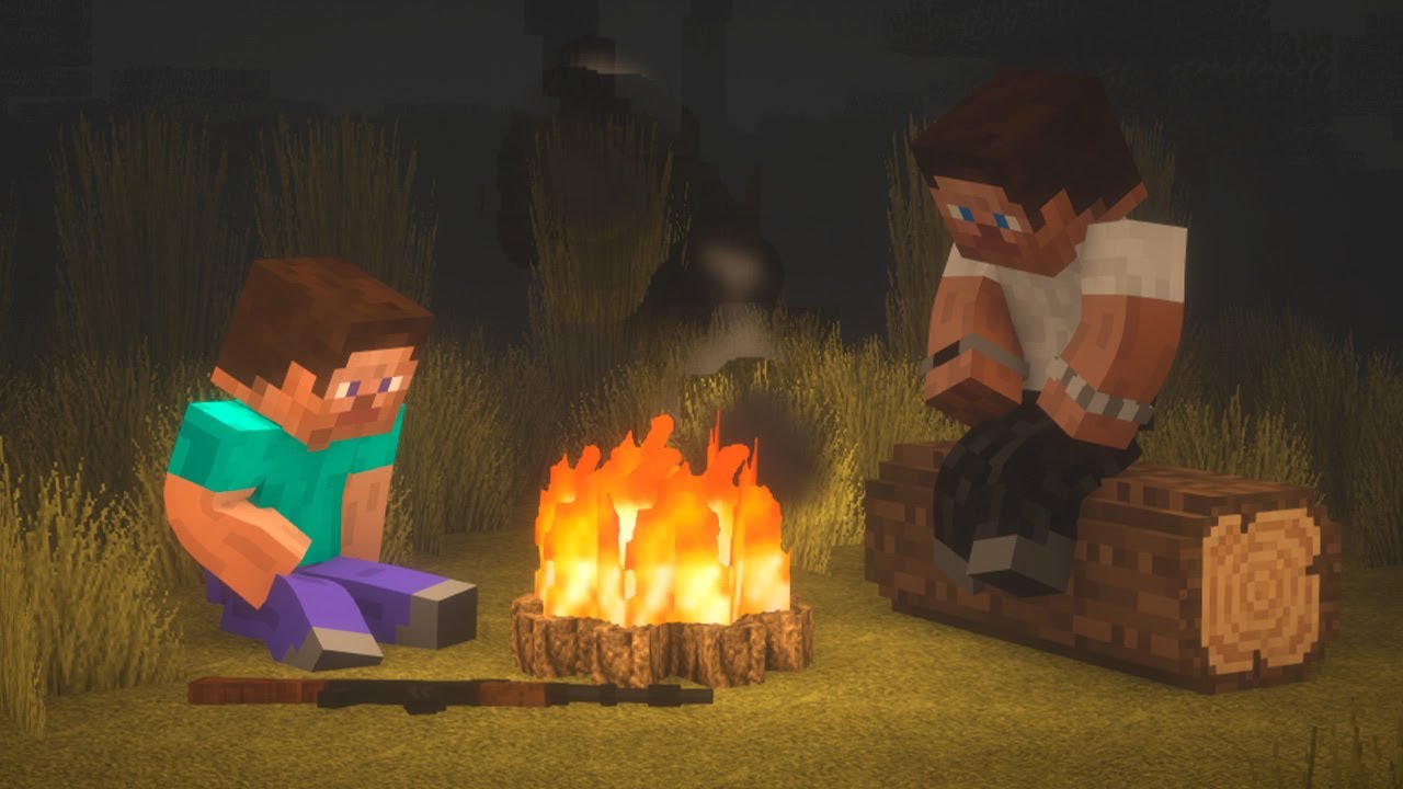 🔥 Cozy Minecraft Campfire with Crackling Sounds for Sleep, Chill ...