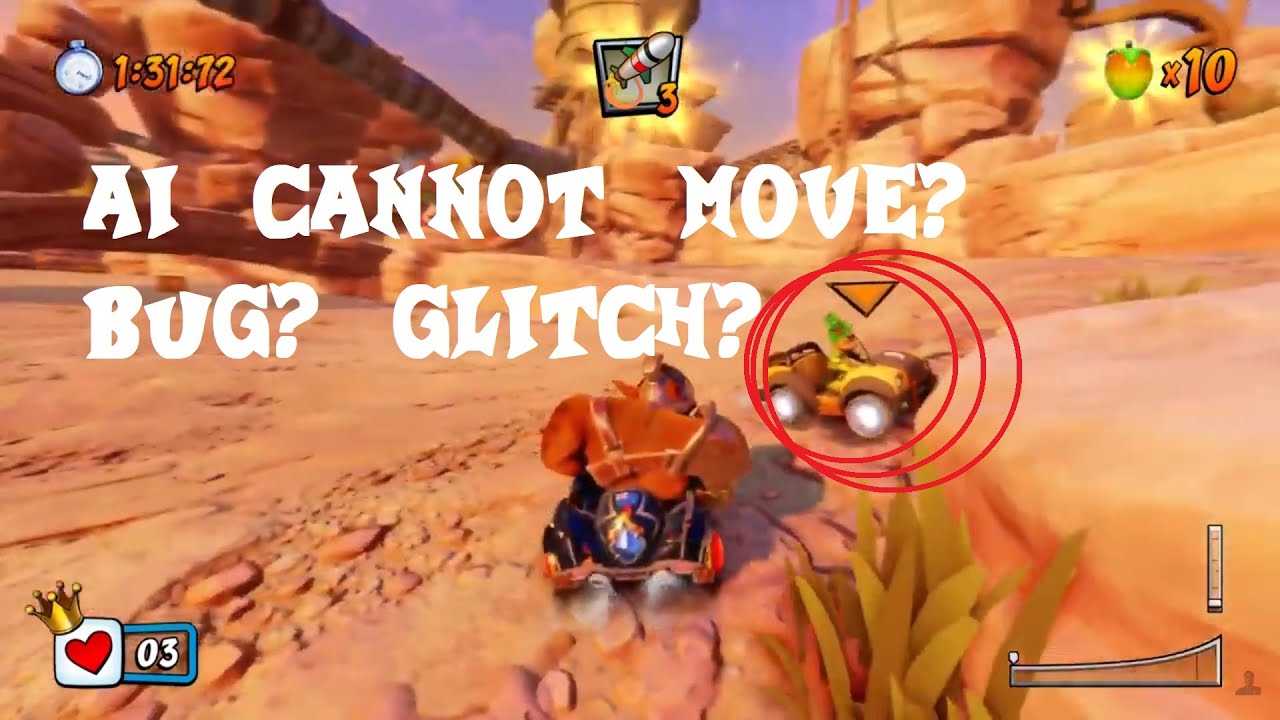 CTR Nitro-Fueled - Ai opponent not moving? Bug? - YouTube