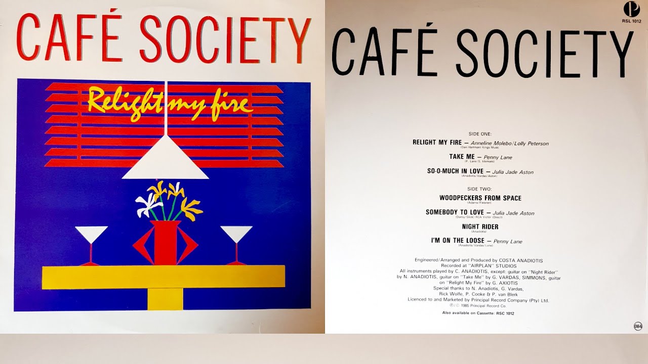 Café Society 🍸🔥🍸 "Relight My Fire" (LP Album) 1985 Hi-NRG Disco ...