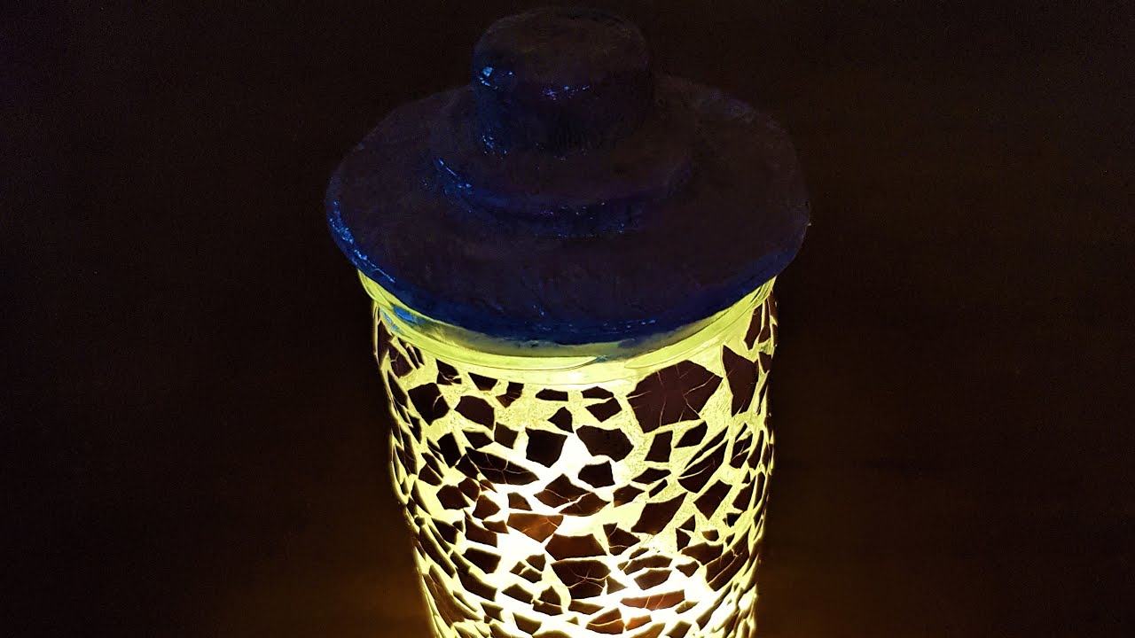 Χειροποίητη κατασκευή Επιτραπέζιο φωτιστικό - Handmade construction ...