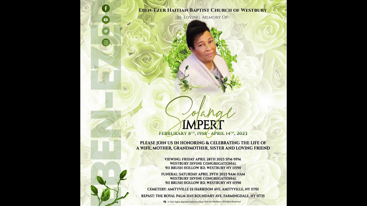 Deaconess Solange Impert Funeral Service - YouTube