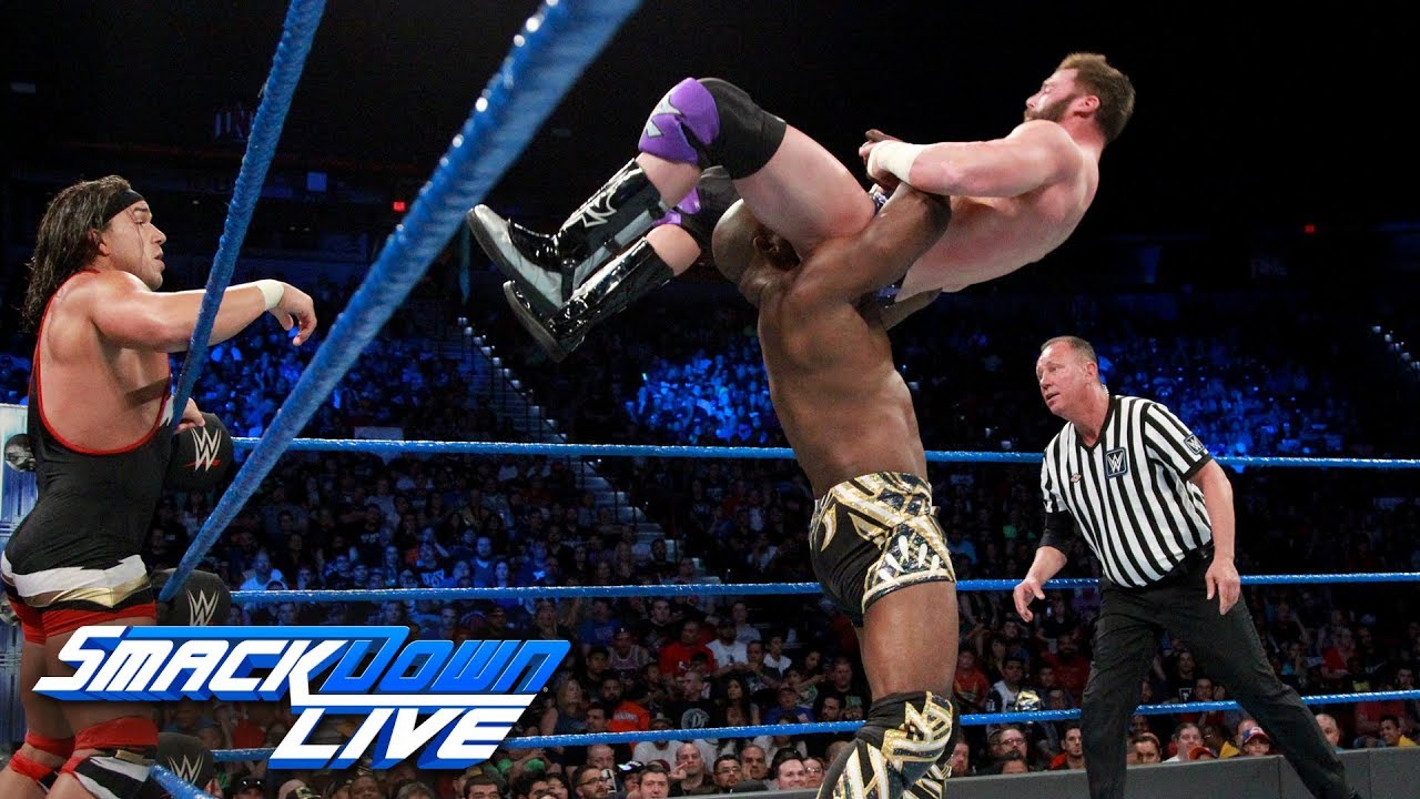 Chad Gable & Shelton Benjamin vs. The Hype Bros: SmackDown LIVE, Sept ...