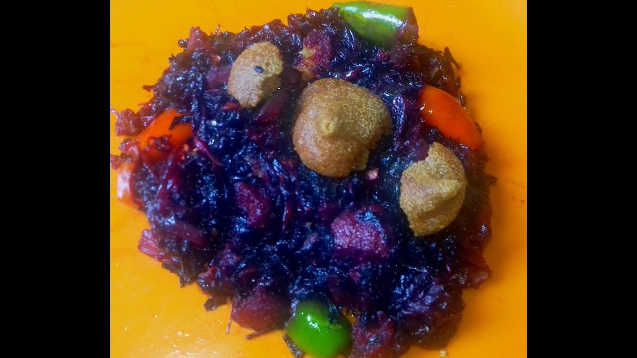Bori Diye Lal Saag //Bengali Red Spinach Fry Recipe // - YouTube